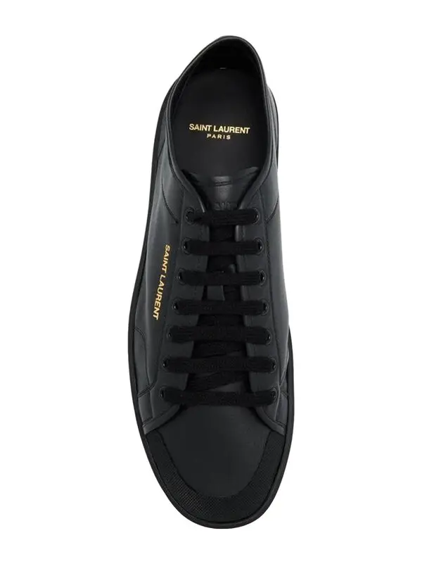 Saint Laurent Gym Leather Low-top Sneakers - Black