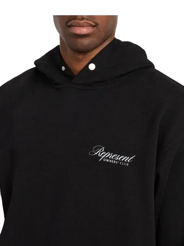 REPRESENT Owners' Club Script Hoodie - Black