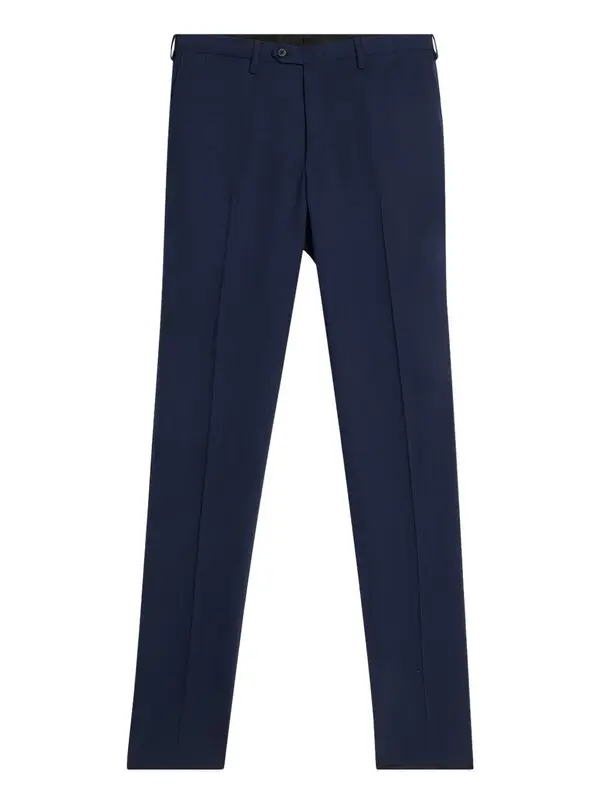 Kiton Solid Wool Twill Trousers - Navy