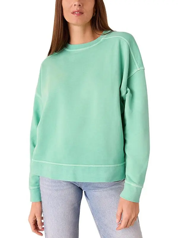 Whistles Relaxed Long Sleeve Sweater - Green