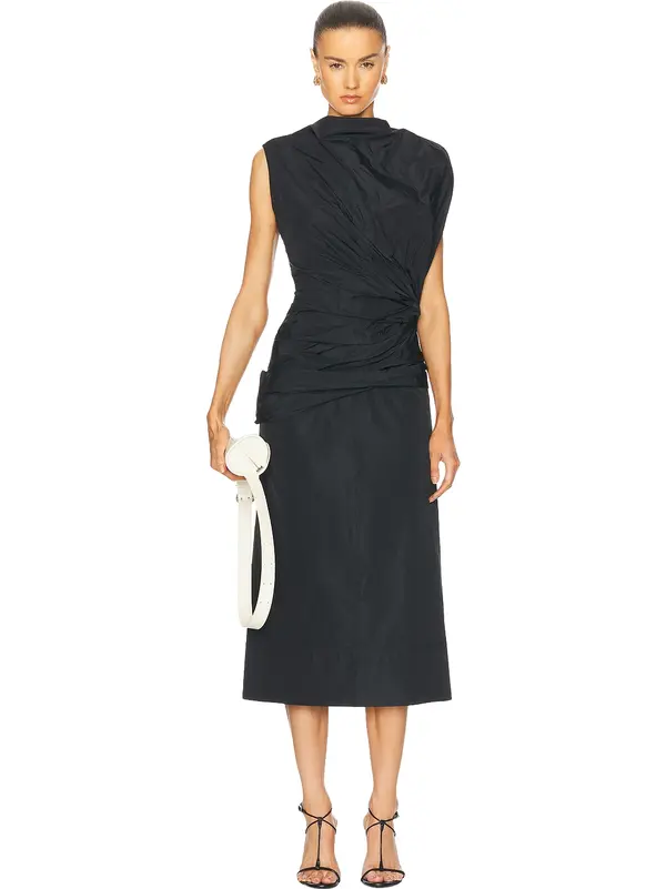 JIL SANDER Sleeveless Maxi Dress - Black