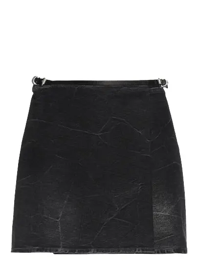 Givenchy Denim Wrap Skirt - Black