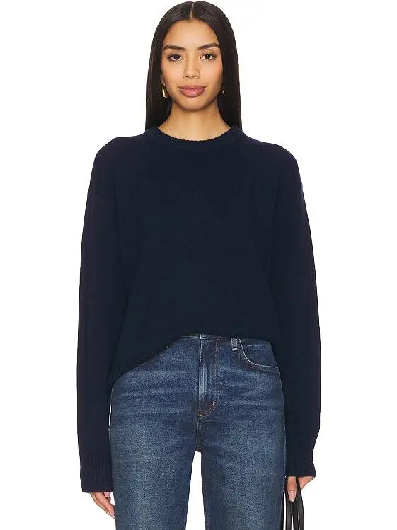 EAVES Lanie Wool Cashmere Sweater - Navy