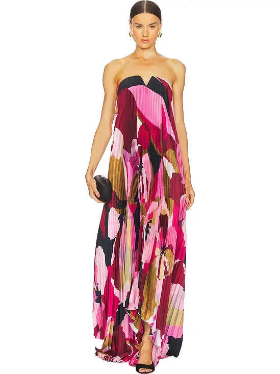 L'IDEE X Black Tie Gown - Pink Calypso