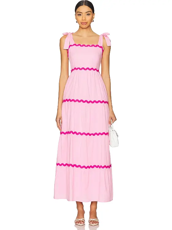 Beach Riot Charlotte Dress - Sweet Berry Wave Pink