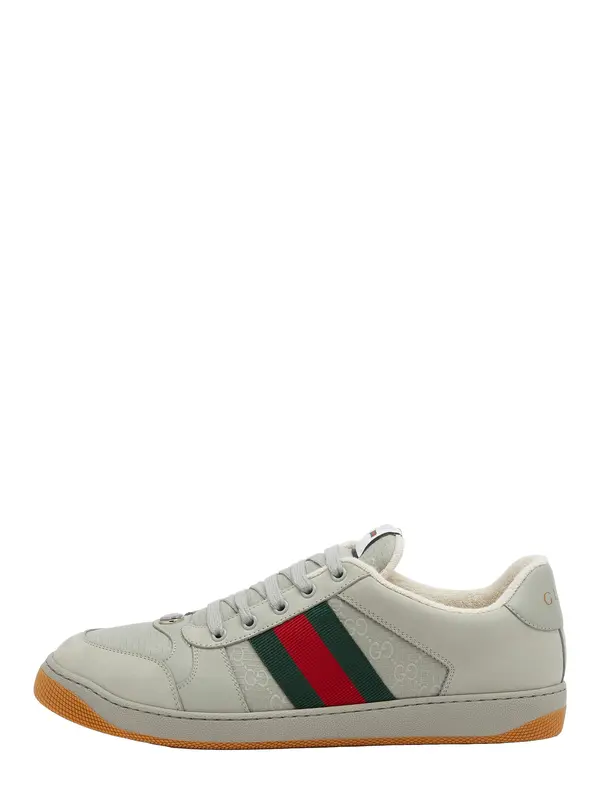 Gucci Screener Cotton Ripstop Sneakers - Grey