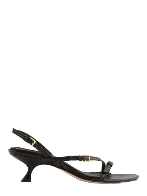 NEIL J. RODGERS Janel Slingback Sandal - Black Nappa