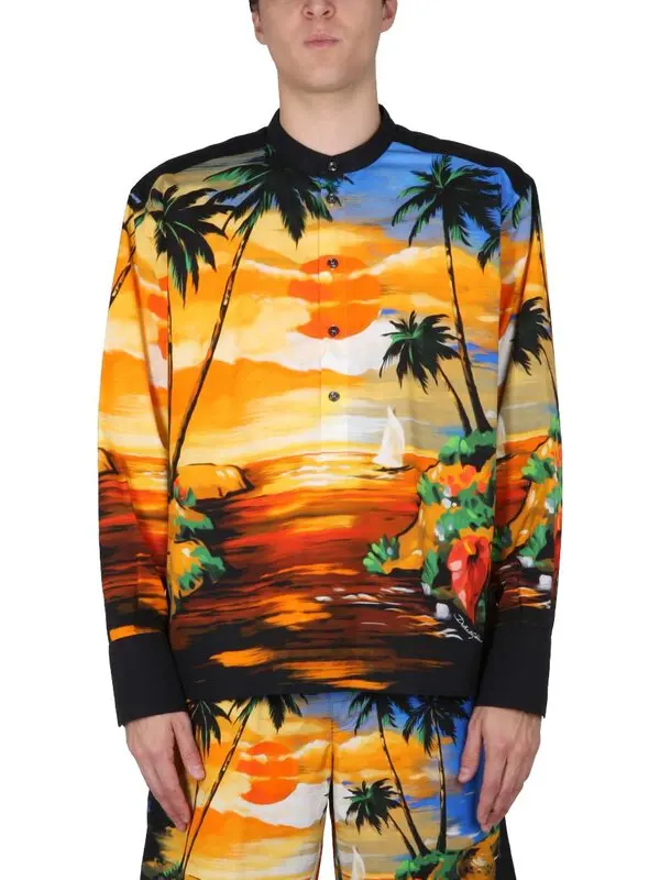 Dolce & Gabbana Hawaii Print Shirt - Multicolour