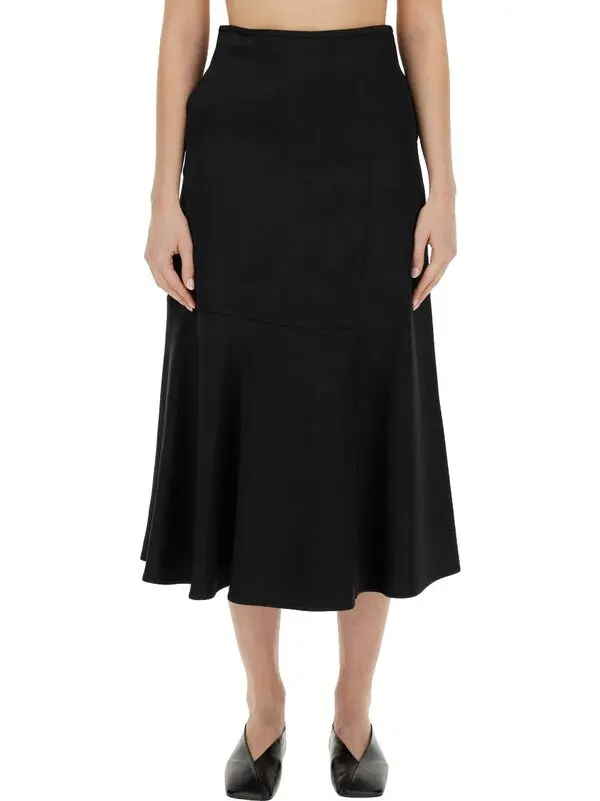 JIL SANDER Flared Skirt - Black