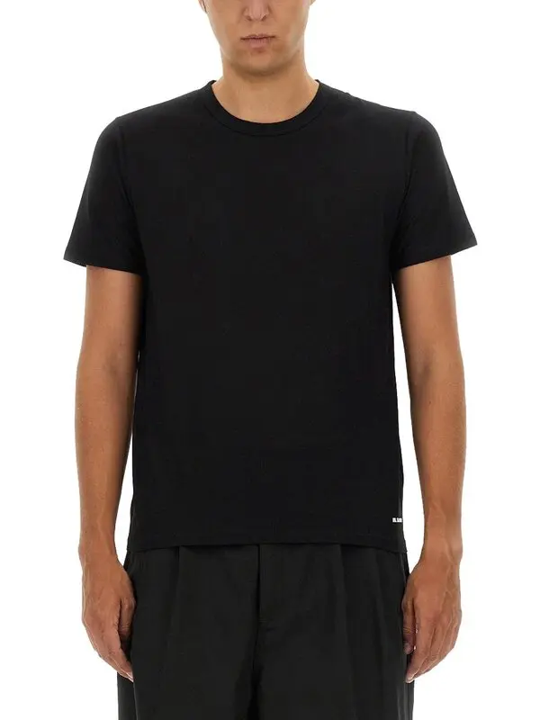 JIL SANDER Cotton T Shirt - Black