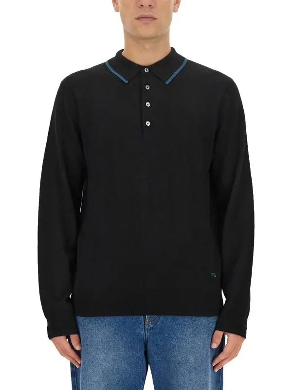Paul Smith Polo With Logo - Black