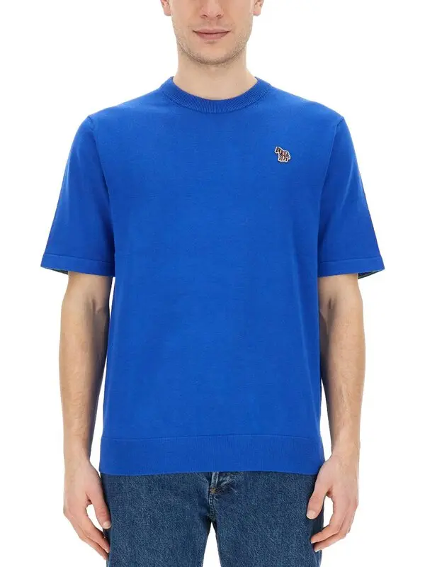 Paul Smith Zebra' T Shirt - Blue