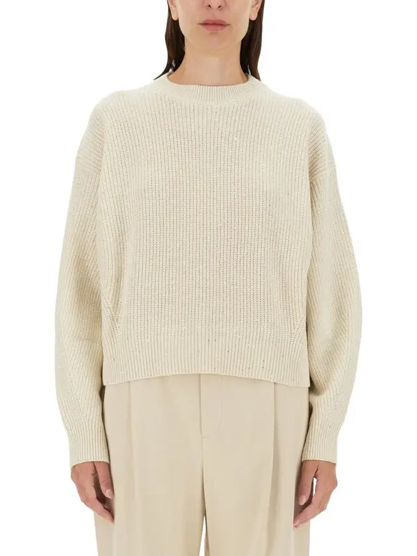 Brunello Cucinelli Regular Fit Cashmere Sweater - White