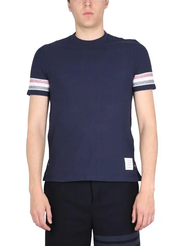 Thom Browne Stripes T Shirt - Blue