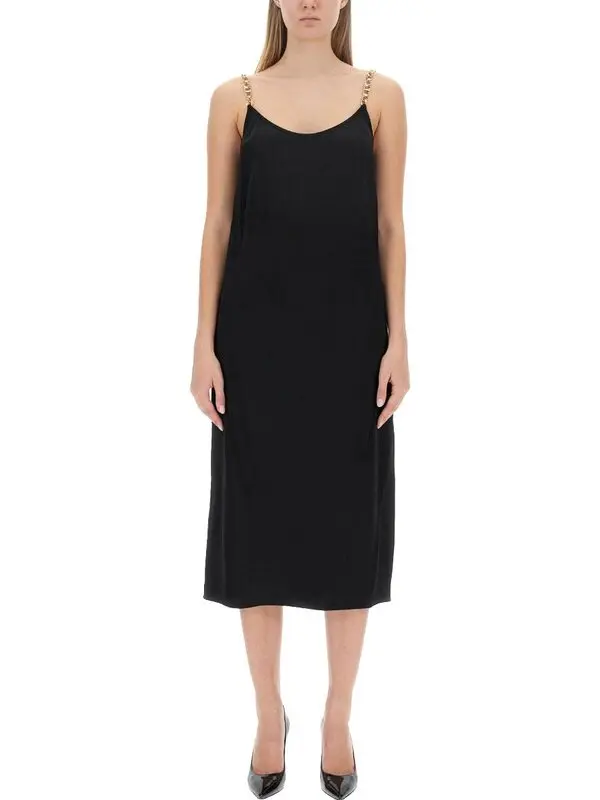 Michael Kors Dress With Logo Straps - Black