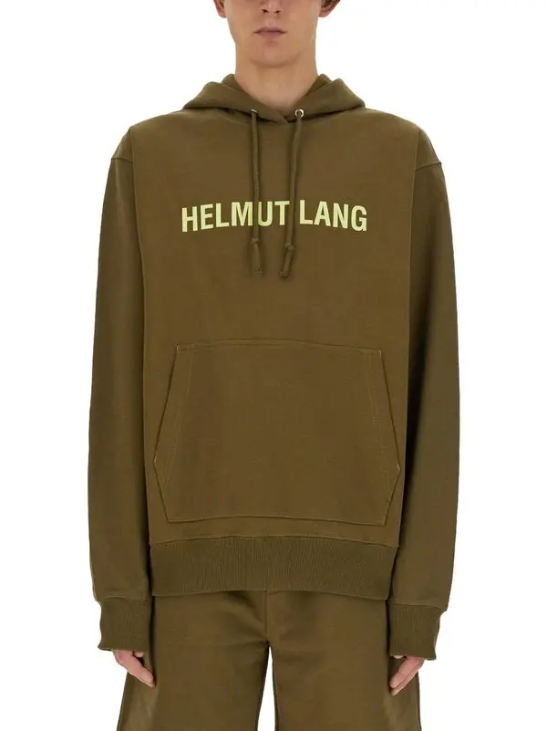 Helmut Lang Sweatshirt With Logo - Military Green
