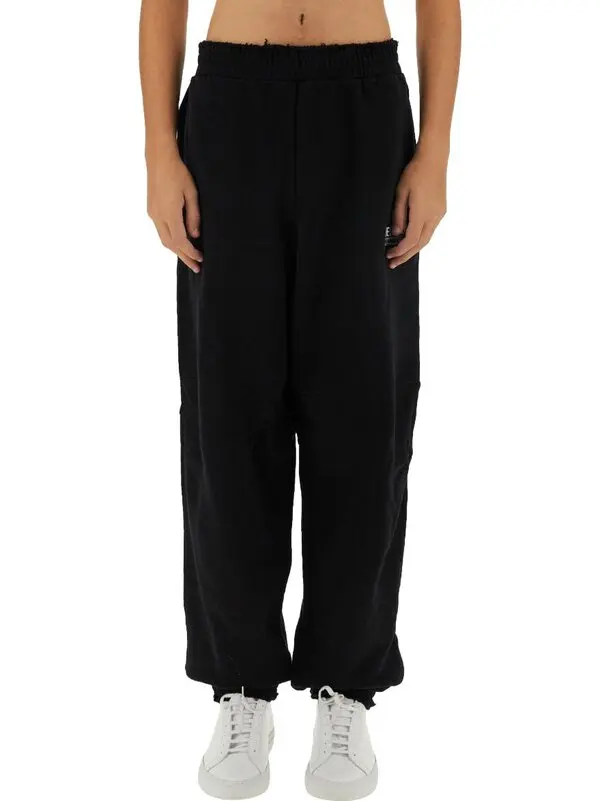 Helmut Lang Regular Fit Cotton Trousers - Black