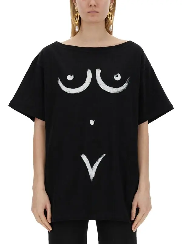 Moschino Interlock Body Print T-shirt - Black