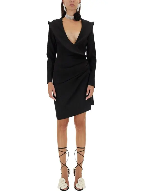 Magda Butrym Sculptural Mini Dress - Black
