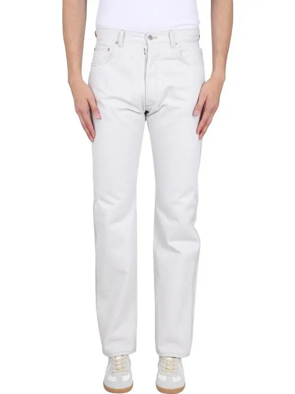 MAISON MARGIELA Straight Leg Trousers - White