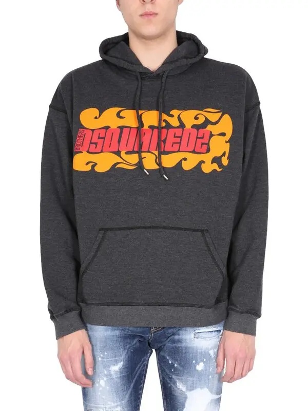 Dsquared2 Logo Printed Sweatshirt - Black