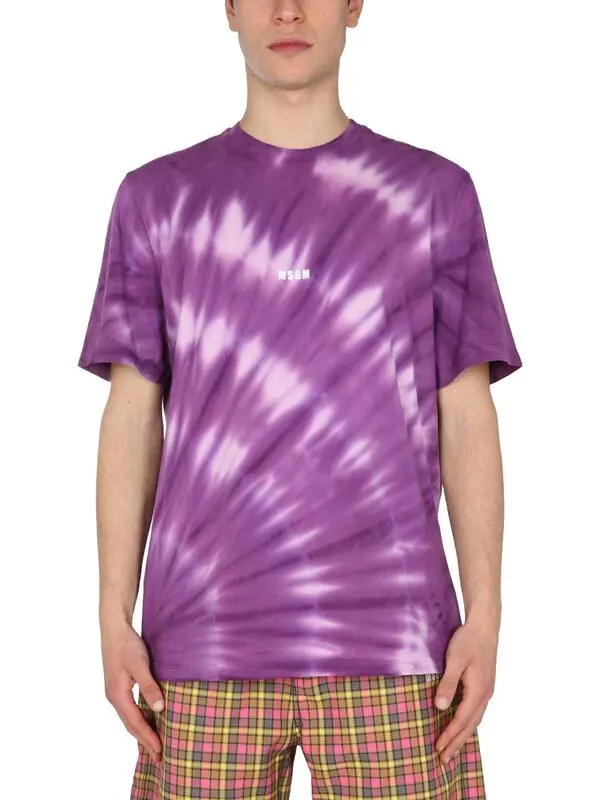 MSGM Crew Neck T Shirt - Lilac