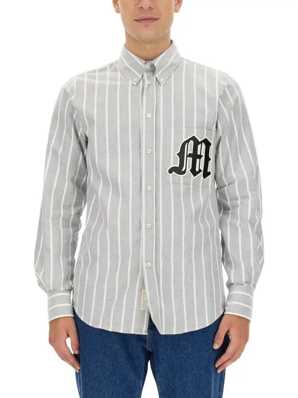 MSGM Shirt With Logo - Grey