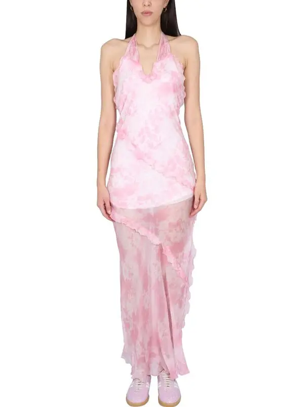 MSGM Silk Chiffon Dress - Pink