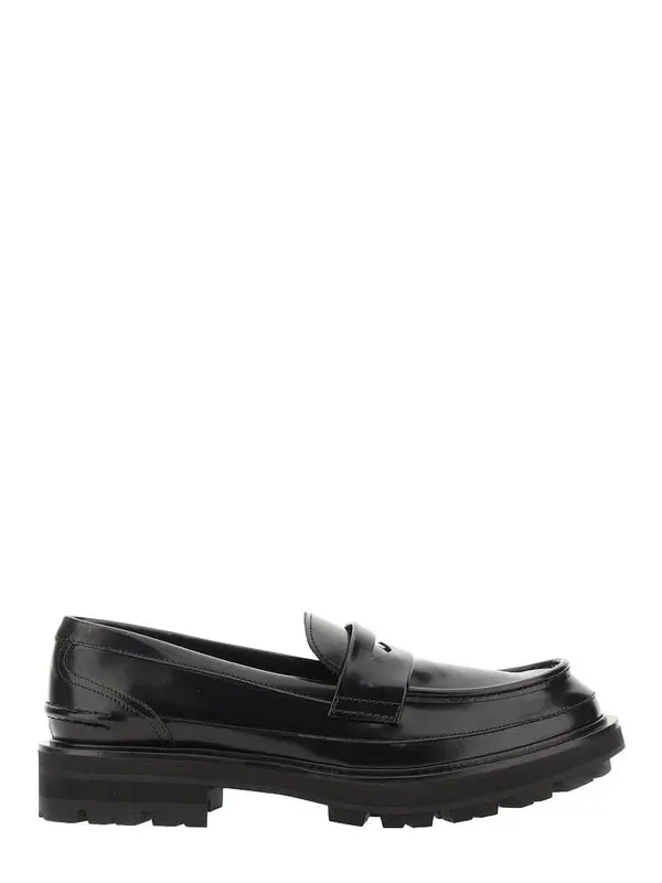 Alexander McQueen Leather Loafer - Black
