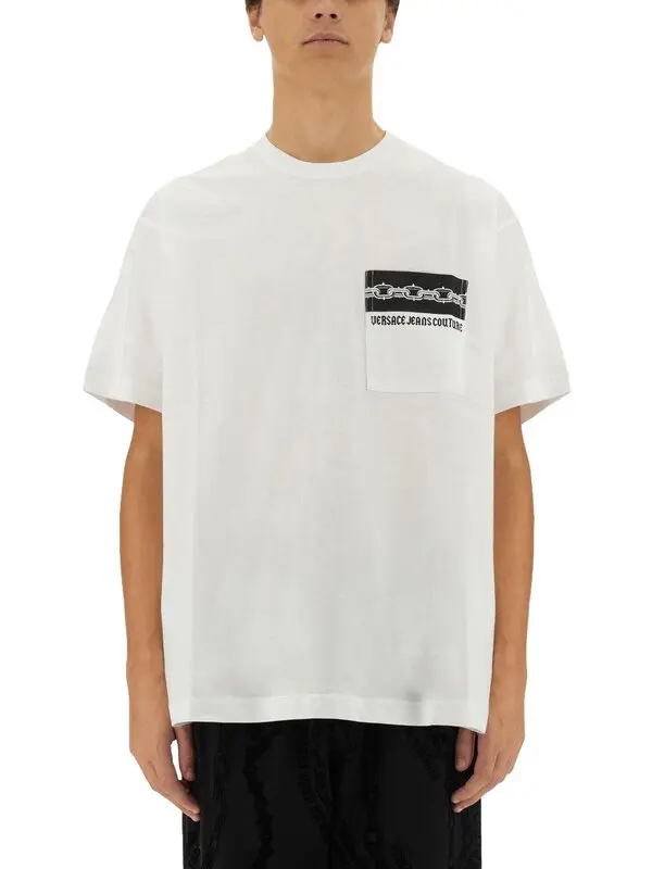 Versace T Shirt With Logo - White