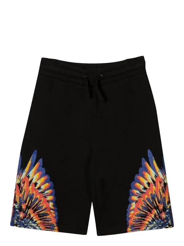 MARCELO BURLON COUNTY OF MILAN Tempera Wings Sweatshort - Black