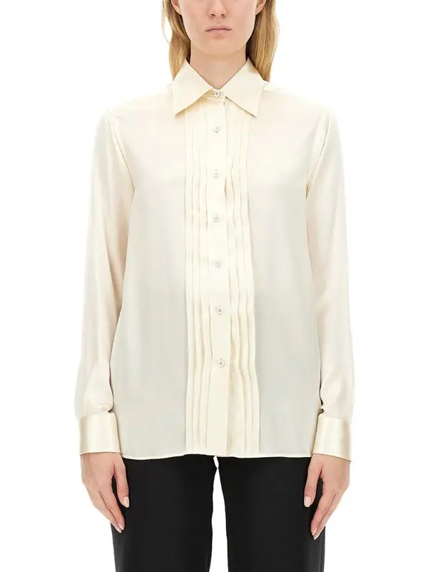 TOM FORD Silk Button-down Shirt - Ivory