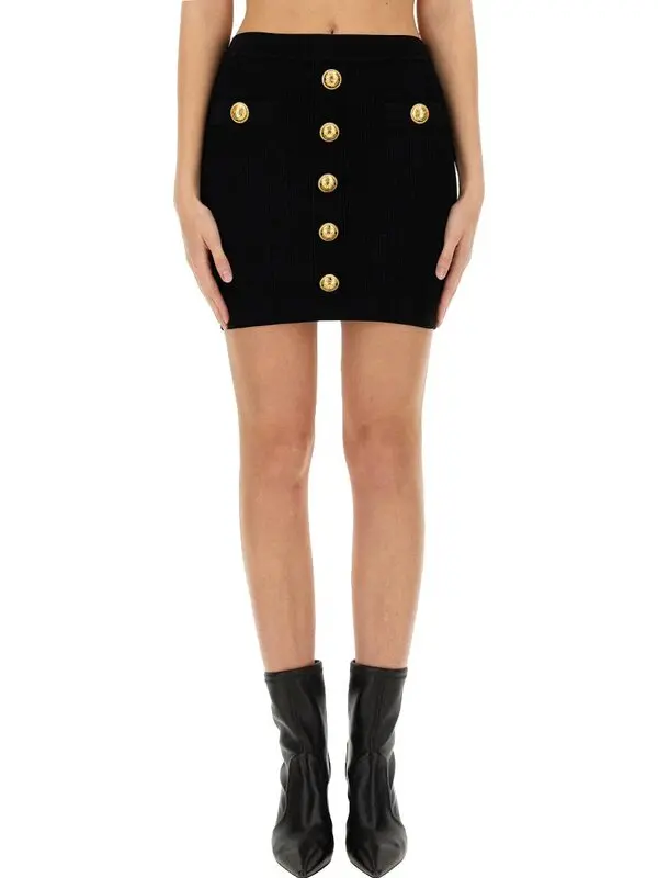 Balmain Mini Skirt - Black