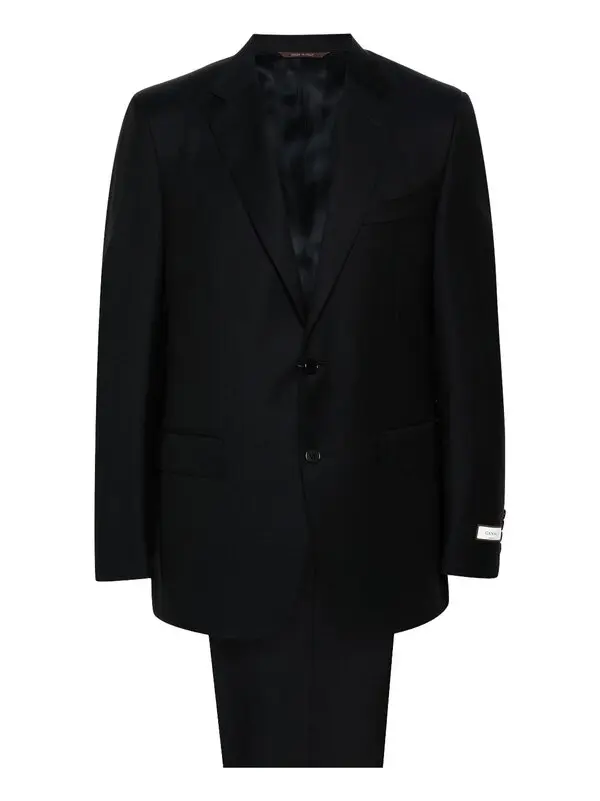 Canali Single-breasted Wool Suit - Blue