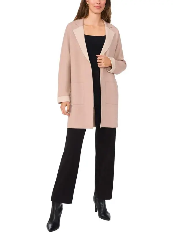 Halogen Open Front Coat - Simply Taupe