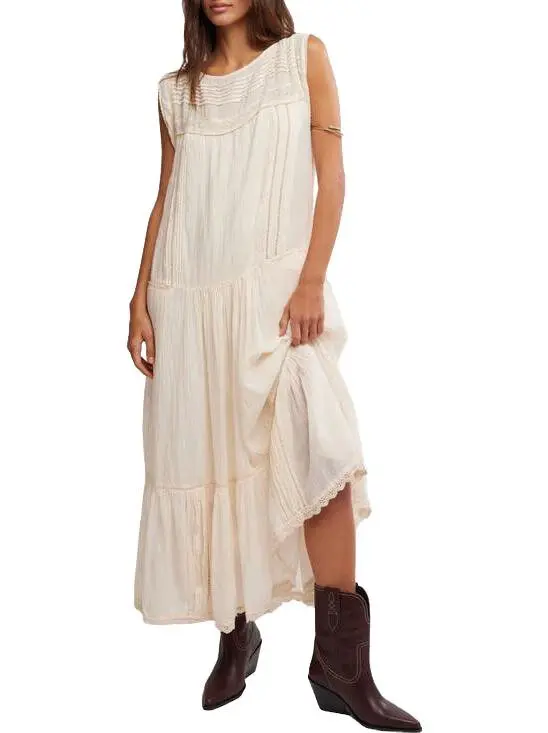 Free People Meadow's Edge Cotton Maxi Dress - Tea