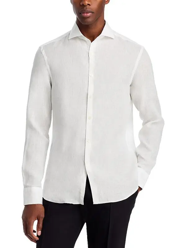 Canali Linen Sport Shirt - White