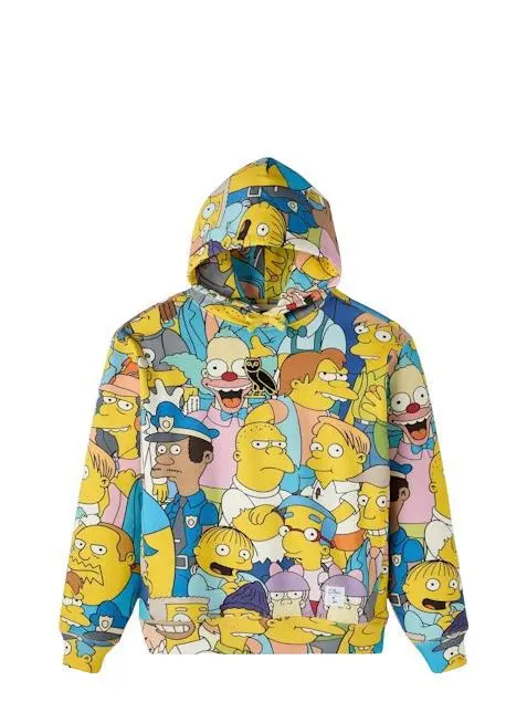 OVO The Simpsons All Over Print Hoodie - Multicolor