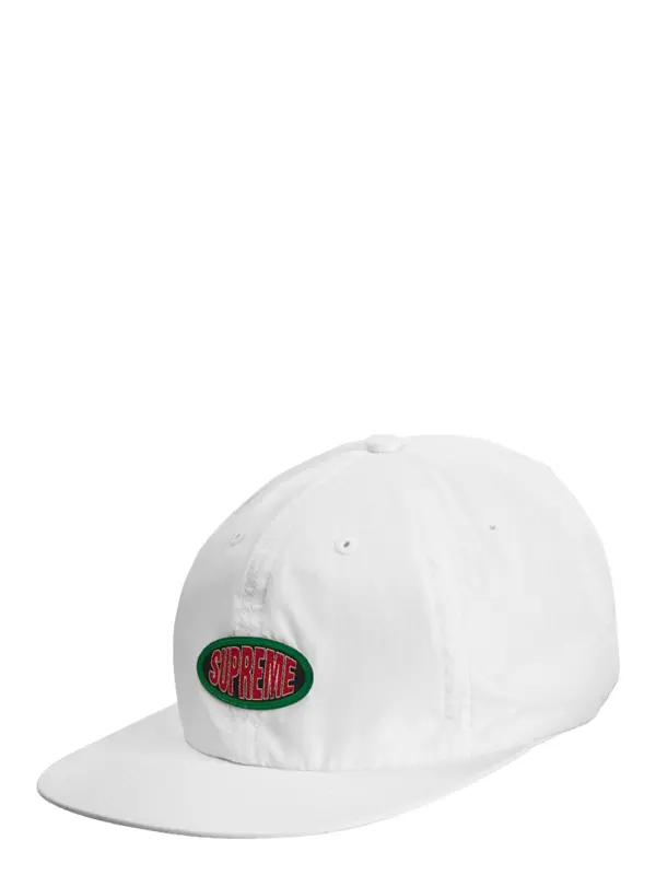 Supreme Oval Label 6-panel Cap - White