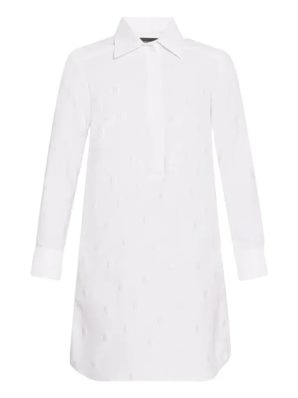 Brandon Maxwell The Lola Polo Tunic Shirt Dress - White