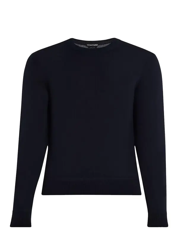 TOM FORD Fine Gauge Wool Crewneck Sweater - Black
