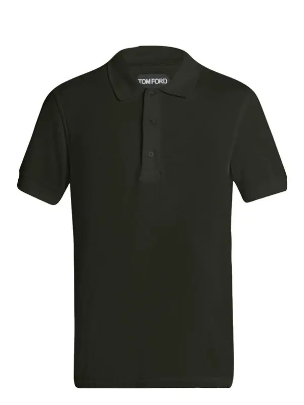 TOM FORD Lyocell Pique Polo Shirt - Teak