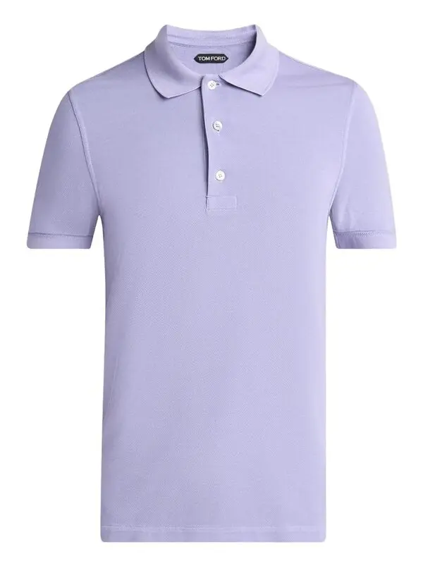TOM FORD Lyocell Pique Polo Shirt - Violet