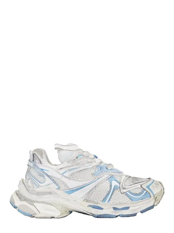 Balenciaga Runner 2 Sneaker - White  Light Blue  & Grey