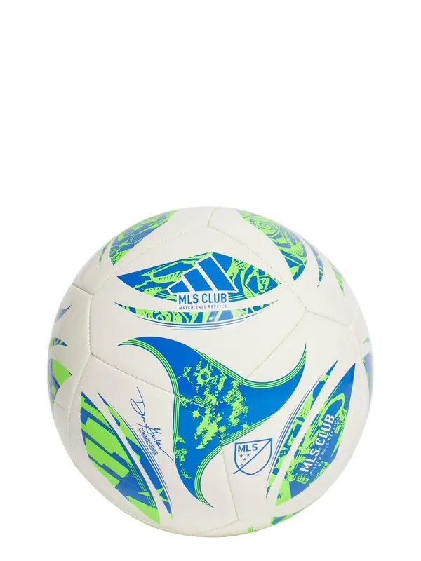 Adidas Mls 25 Club Ball - White / Green / Glow Blue