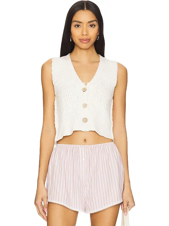 Free People We The Free Ava Vest - Sugar Straw