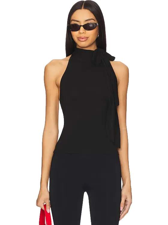Superdown Genevieve Halter Top - Black