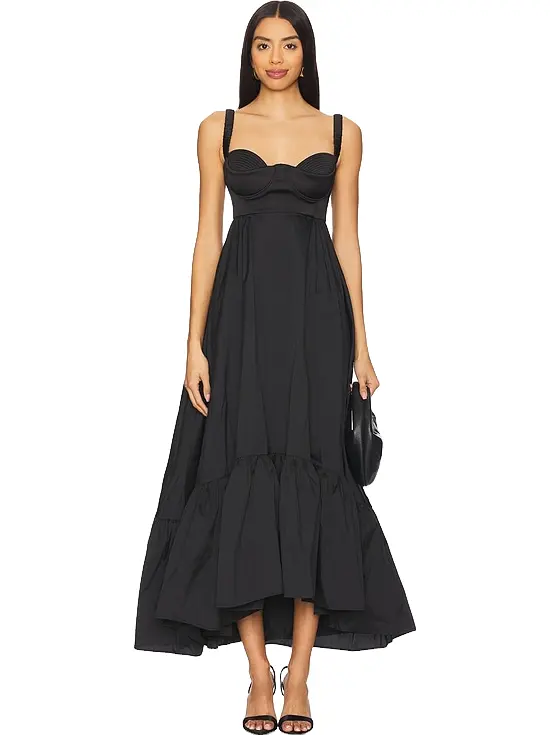 Anna October Swan Maxi Dress - Black