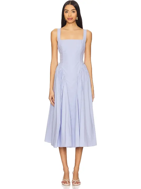 Astr The Label Vinya Midi Dress - Periwinkle Blue