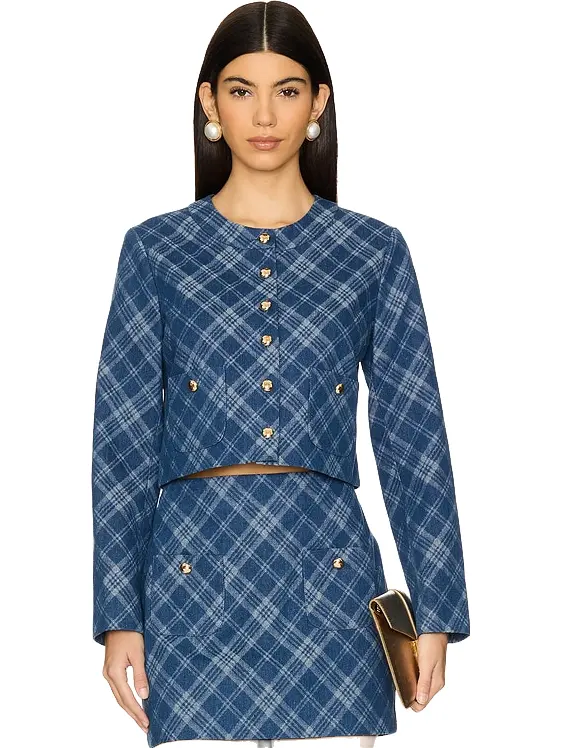 Amanda Uprichard Maven Denim Jacket - Argyle Denim